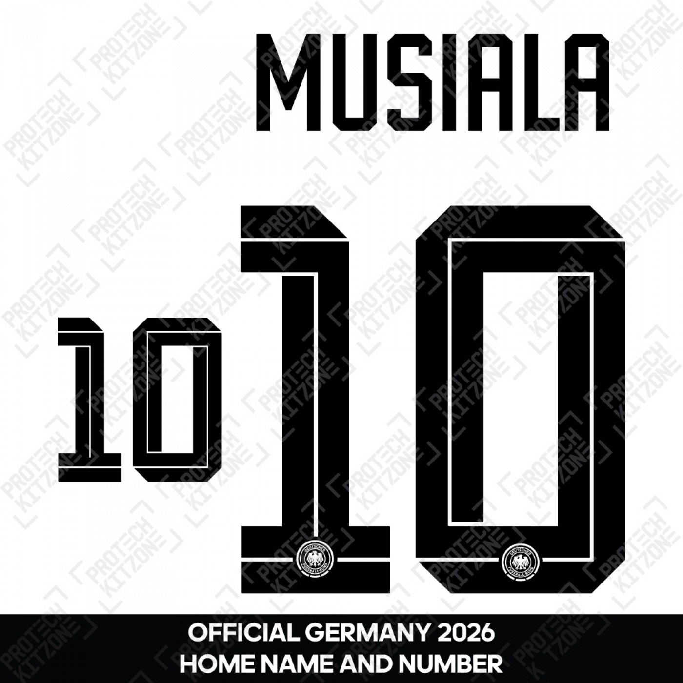Musiala 10 - Official Germany 2026 Home Name and Numbering