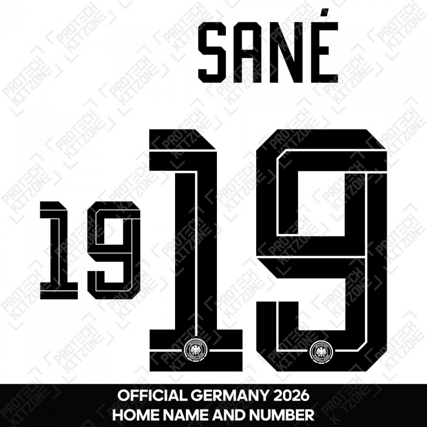 Sané 19 - Official Germany 2026 Home Name and Numbering