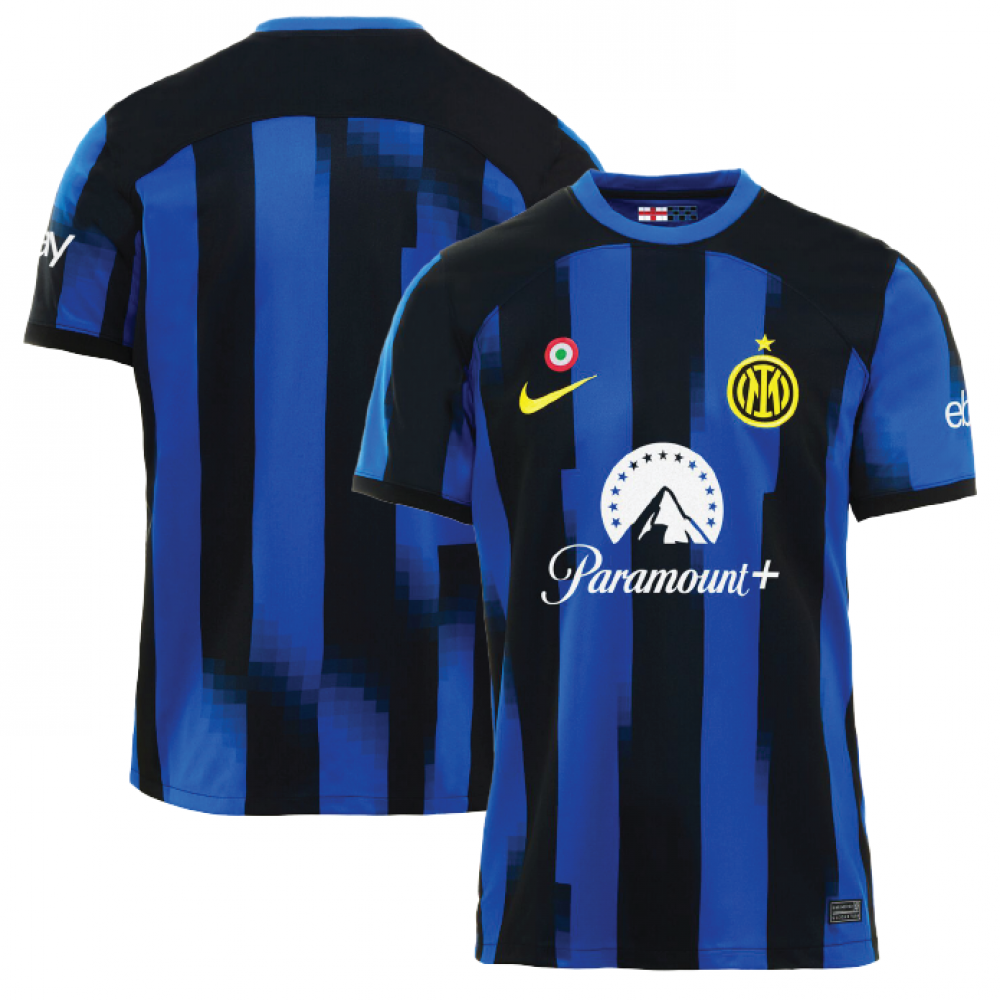 Inter Milan 2023/24 Home Shirt With Paramount + Coppa Italia ...