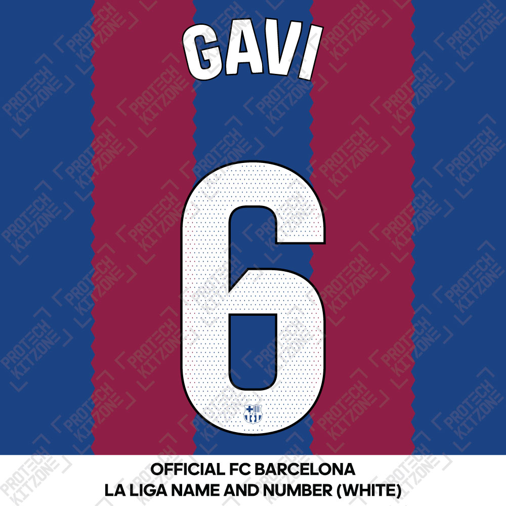 2023/24 Season Nameset : Gavi 6 (Official FC Barcelona 2023/24 ...