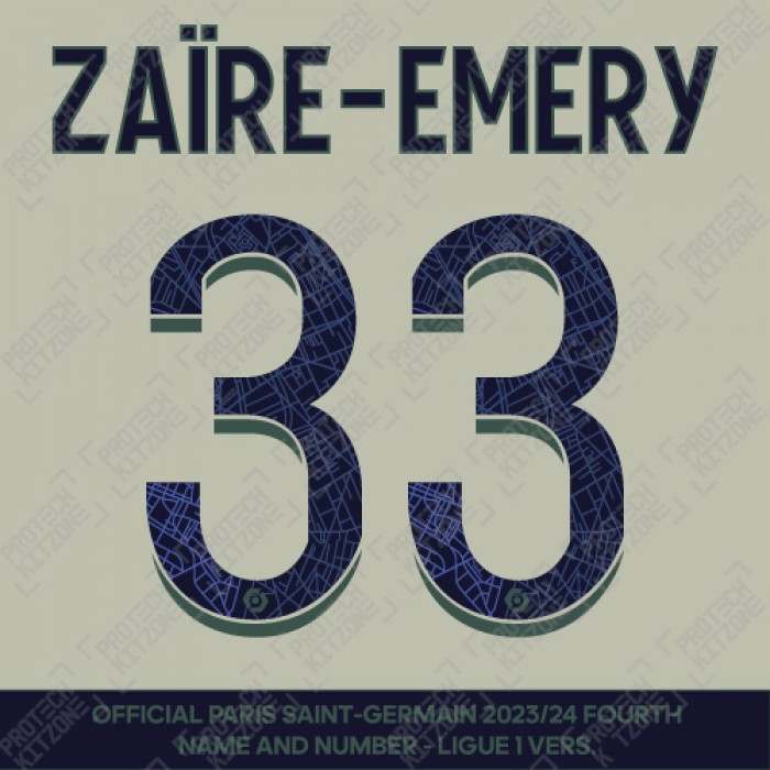 2023/24 Season Nameset : Zaire-Emery 33 - Official Paris ...