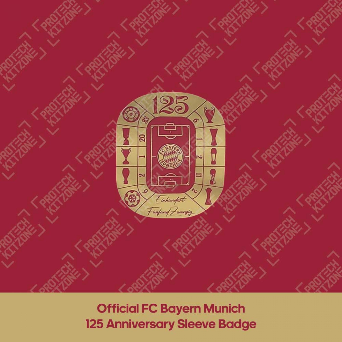 Official FC Bayern Munich 125 Anniversary Sleeve Badge