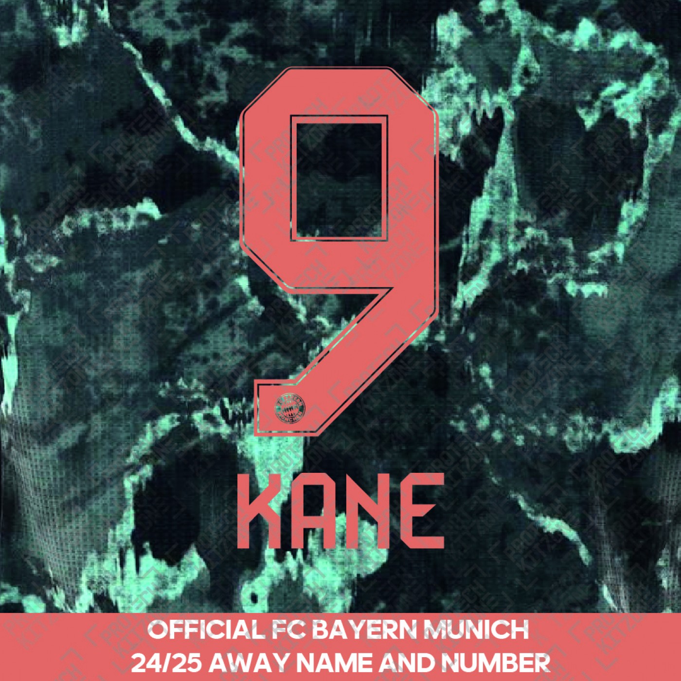 Kane 9 - Official Bayern Munich 2024/25 Away Name and Nu ...