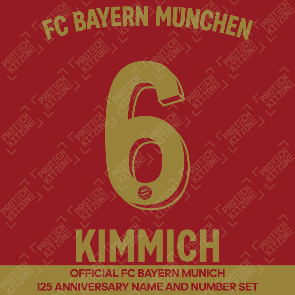 Kimmich 6 - Official Bayern Munich 125 Anniversary Name and ...