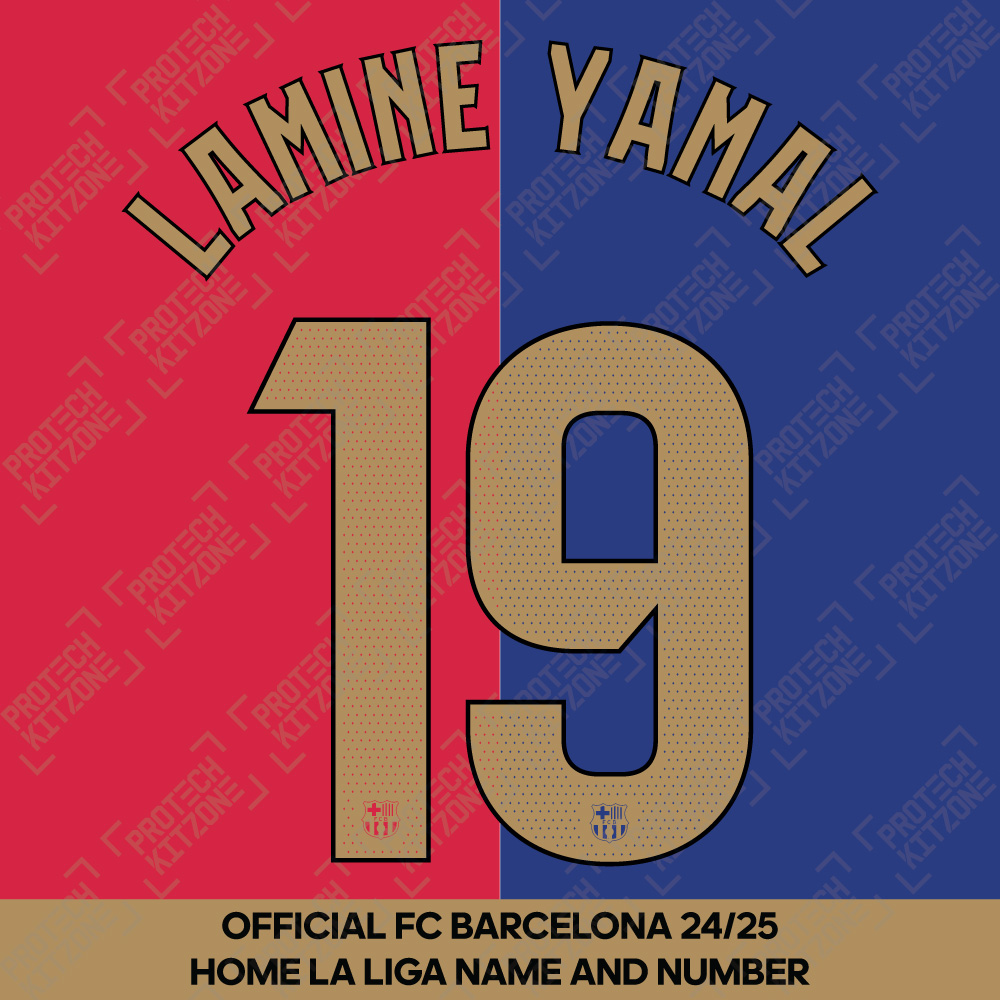 2024/25 Season Nameset : Lamine Yamal 19 (Official FC Barcelona ...
