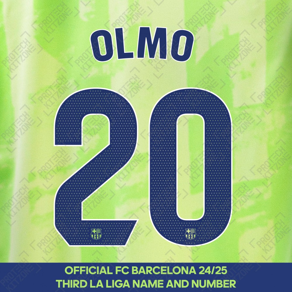 Olmo 20 (Official FC Barcelona 2024/25 Third Name & Numbering ...