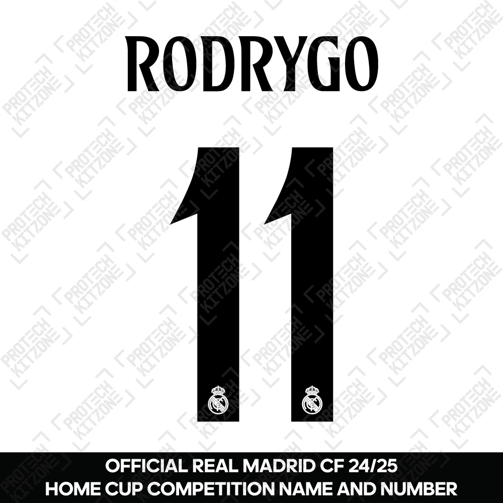 2024/25 Season Nameset : Rodrygo 11 (Official Real Madrid ...