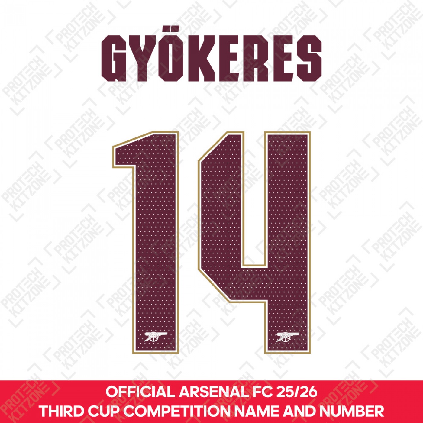 Gyökeres 14- Official Arsenal 2025/26 Third Club Name and ...