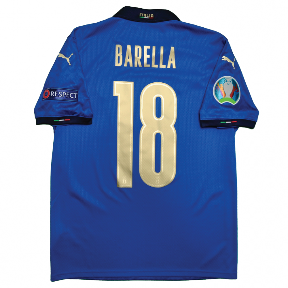 Italy Teams : Italy 2020 Home Shirt With Barella 18 (Euro ...